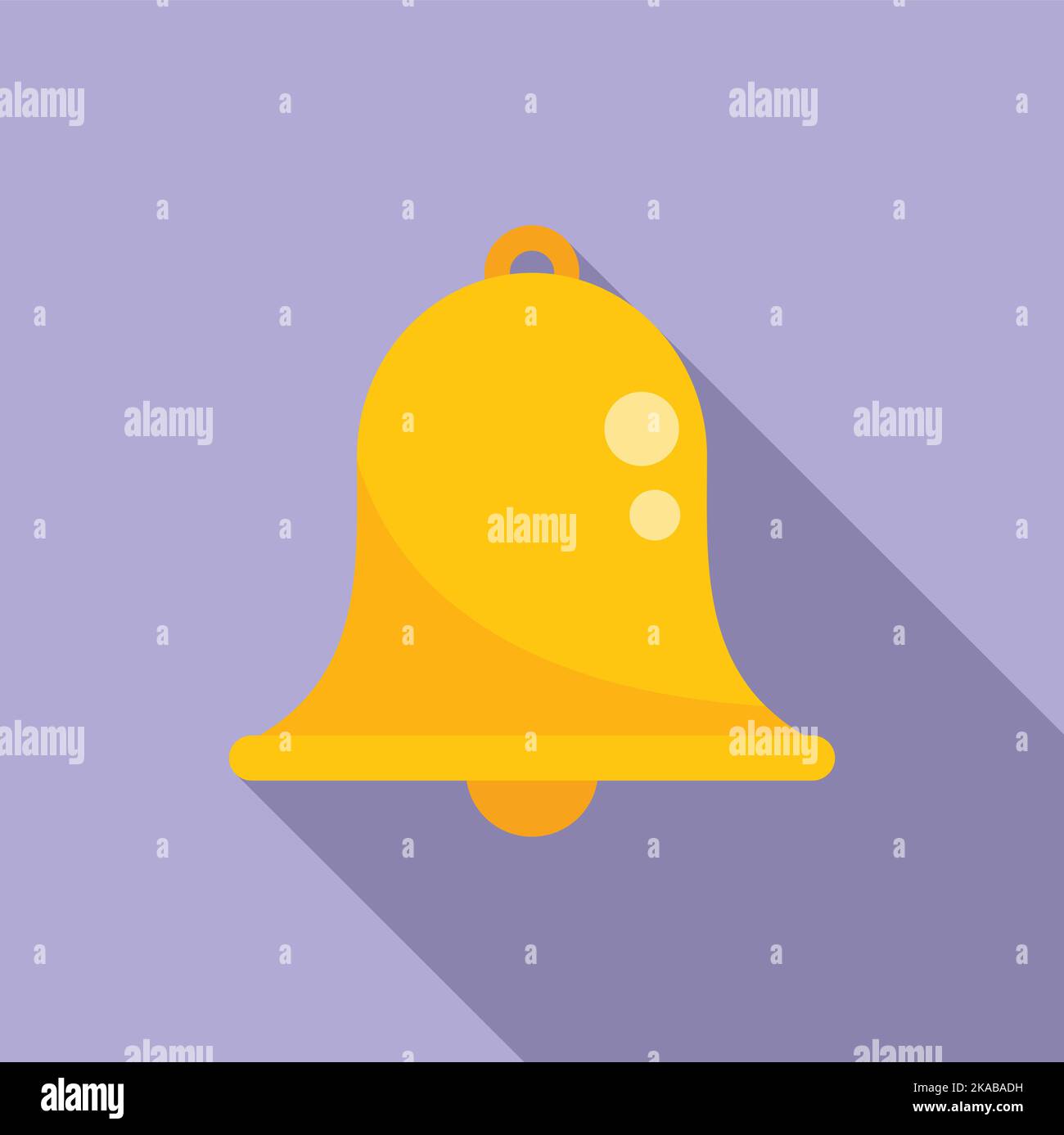 Bell notification icon flat vector. Work project. Task control Stock ...
