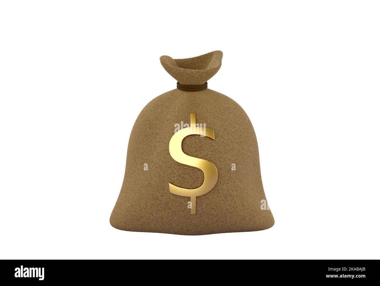 3d Money Bag. Business, saving, money, banking, finance investment and ...