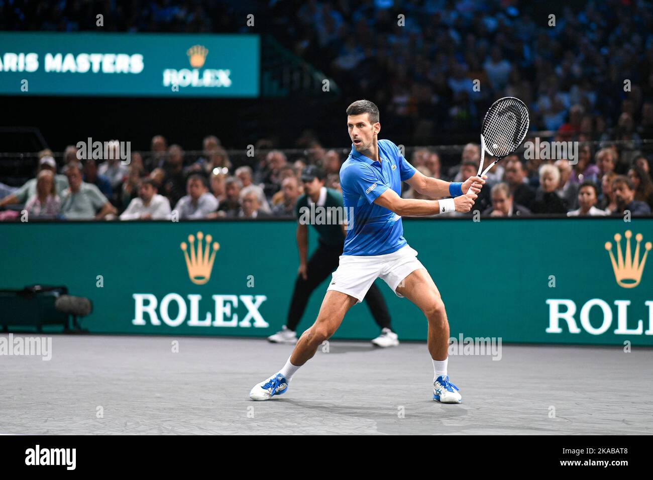 Paris, France. 01/11/2022, Novak Djokovic of Serbia during the Rolex ...