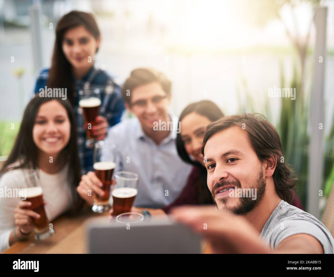 Everyone get in closer. a cheerful young group of business work ...