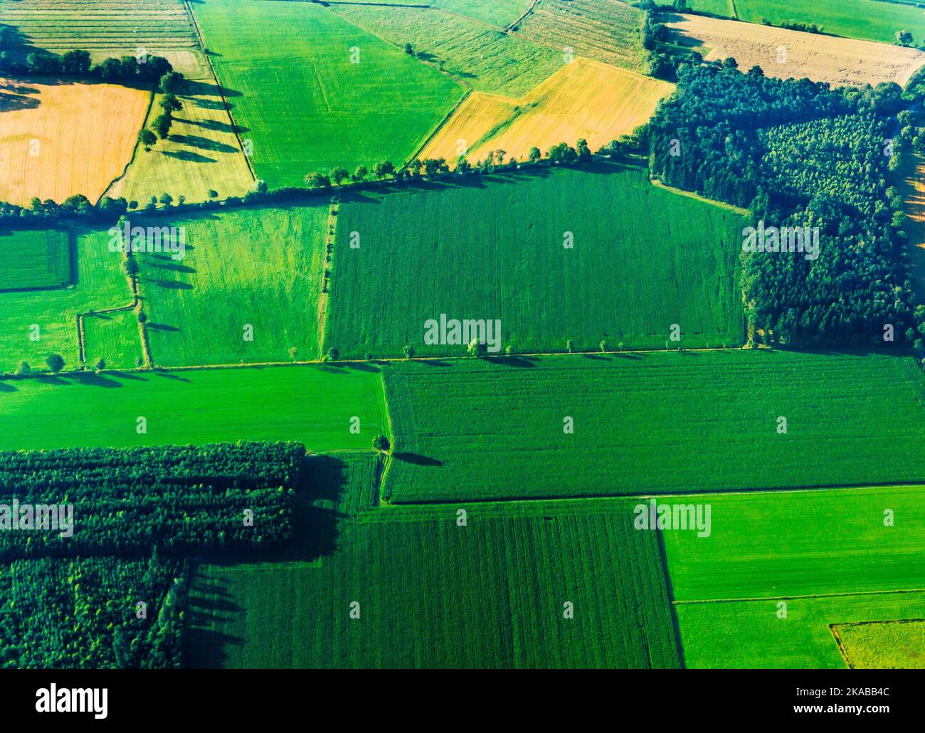 aerial view of green fields and slopes Stock Photo - Alamy