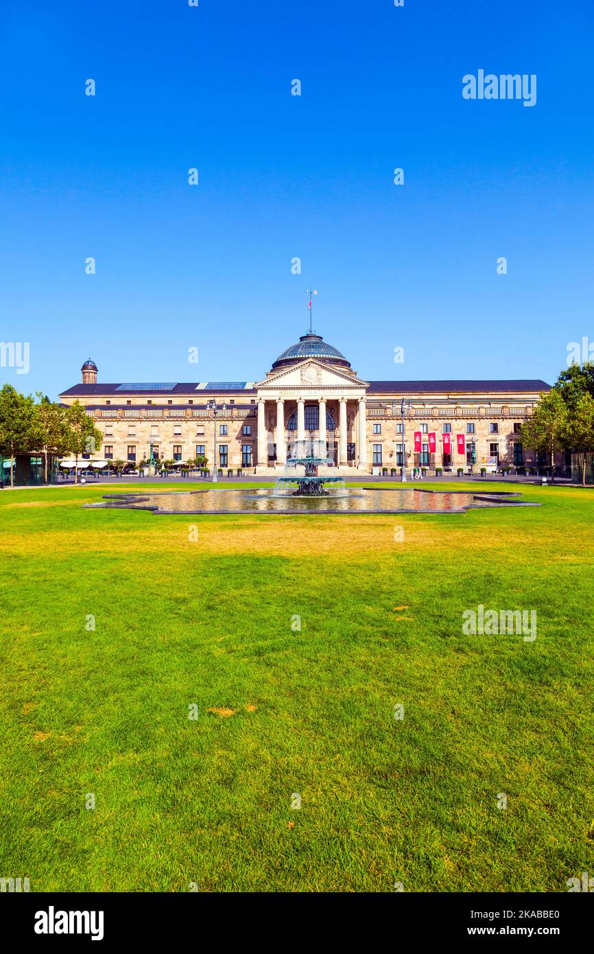 outdoor view of famous historic Casino in Wiesbaden,Germany Stock Photo ...