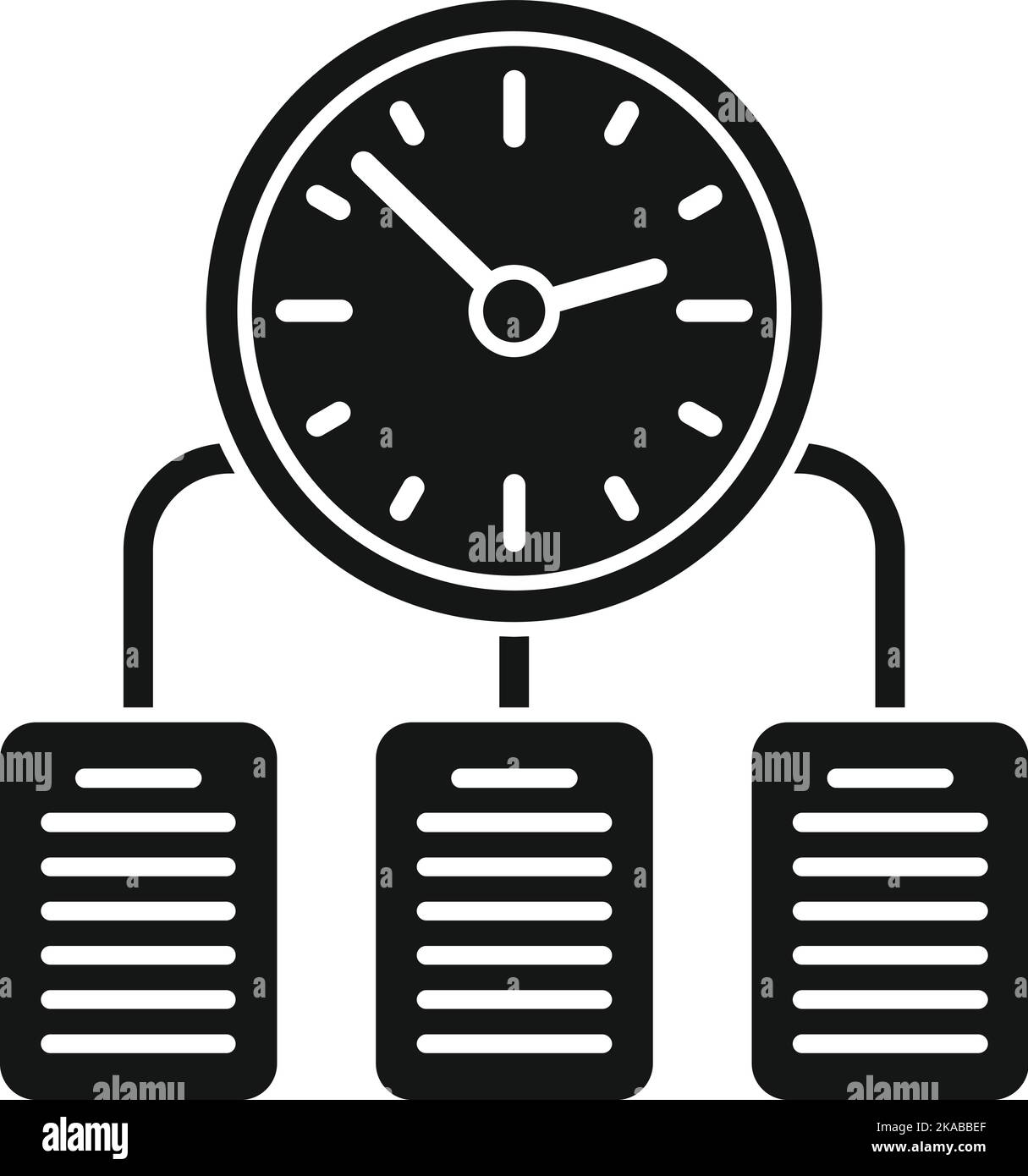 Time management icon simple vector. Business clock. Work control Stock ...