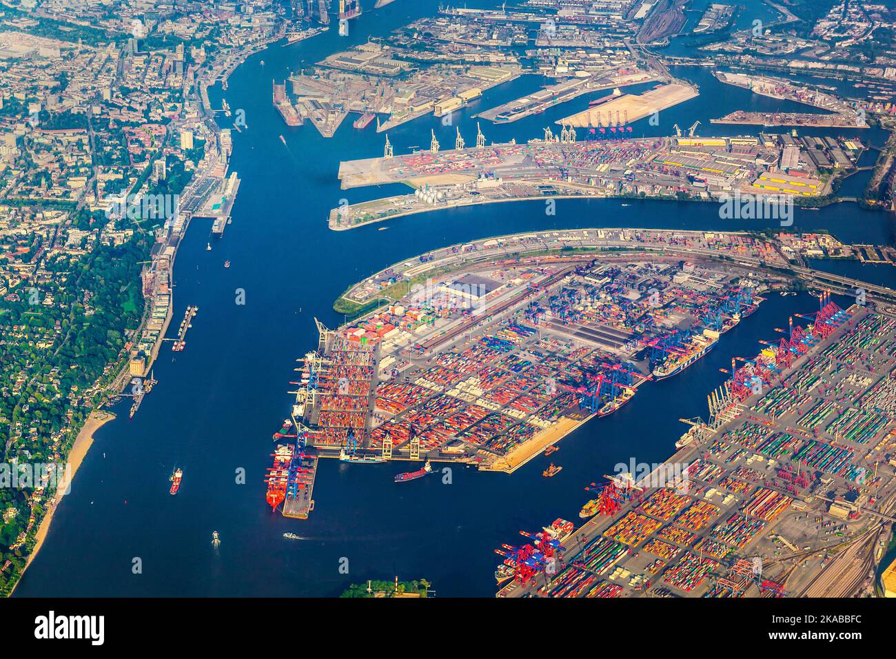 aerial of Hamburg, Germany seen from aircraft Stock Photo - Alamy