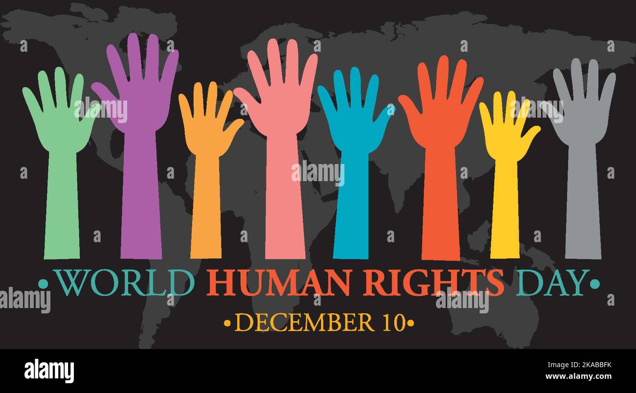 World Human Rights Day Poster Design illustration Stock Vector Image ...