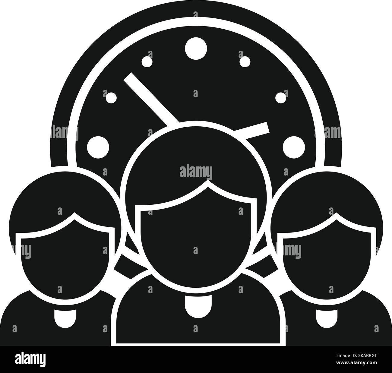 People time management icon simple vector. Business project. Work ...