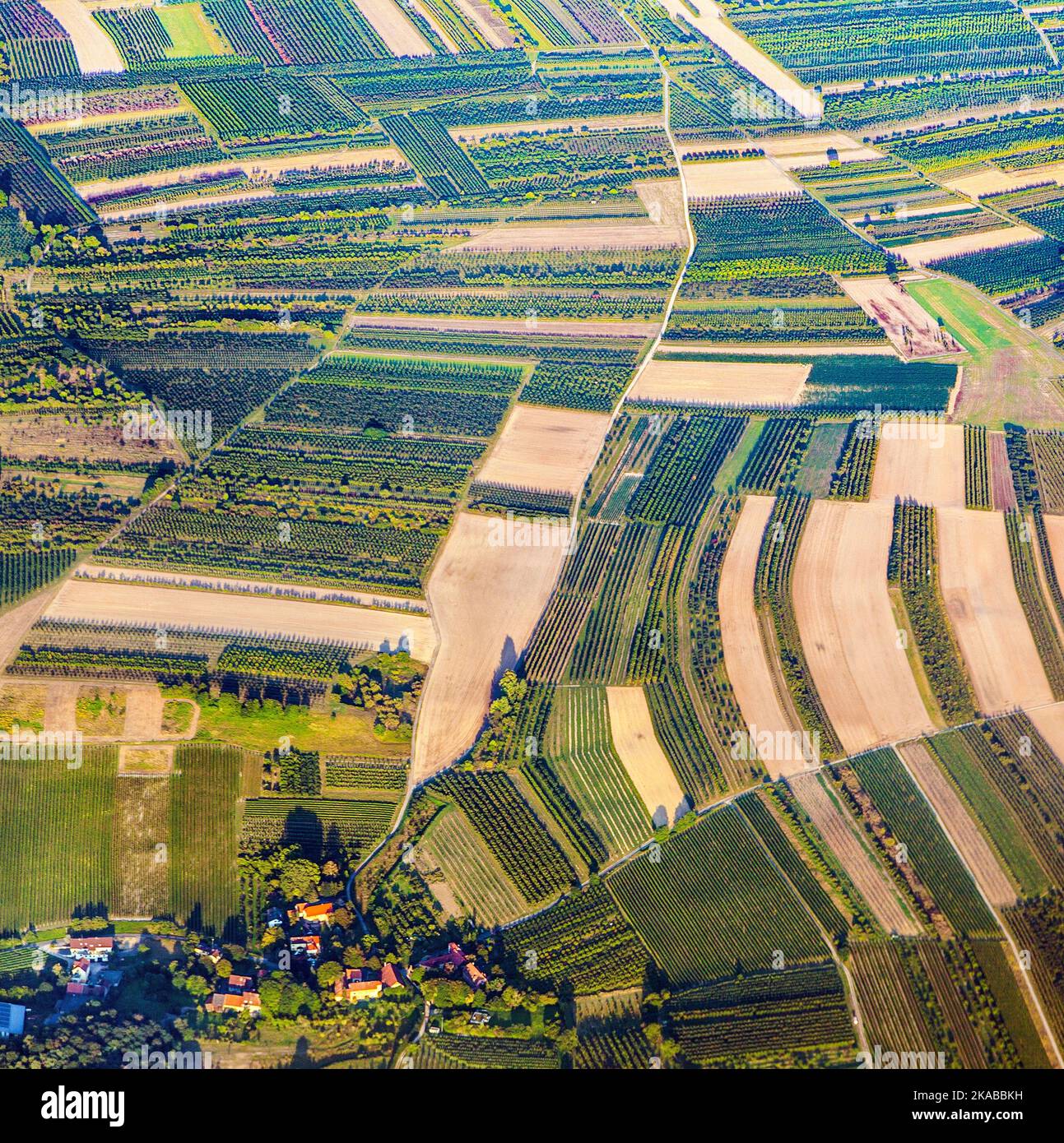 aerial view of green fields and slopes Stock Photo - Alamy