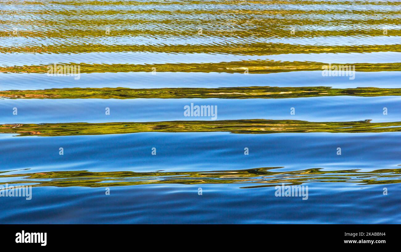 pattern of water with waves at the river Stock Photo - Alamy