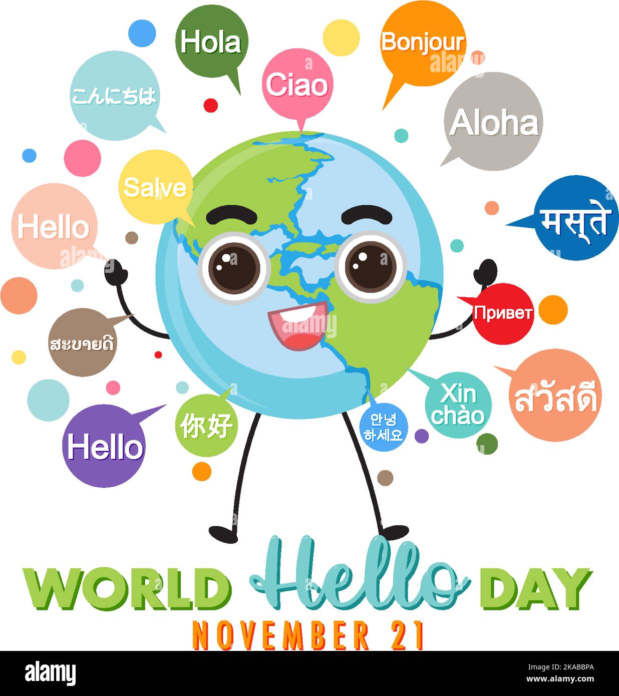 World hello day banner design illustration Stock Vector Image & Art - Alamy