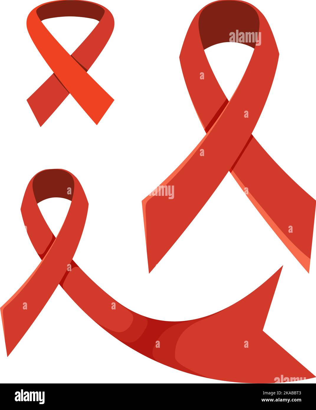 Symbol image awareness ribbon red Stock Vector Images - Alamy