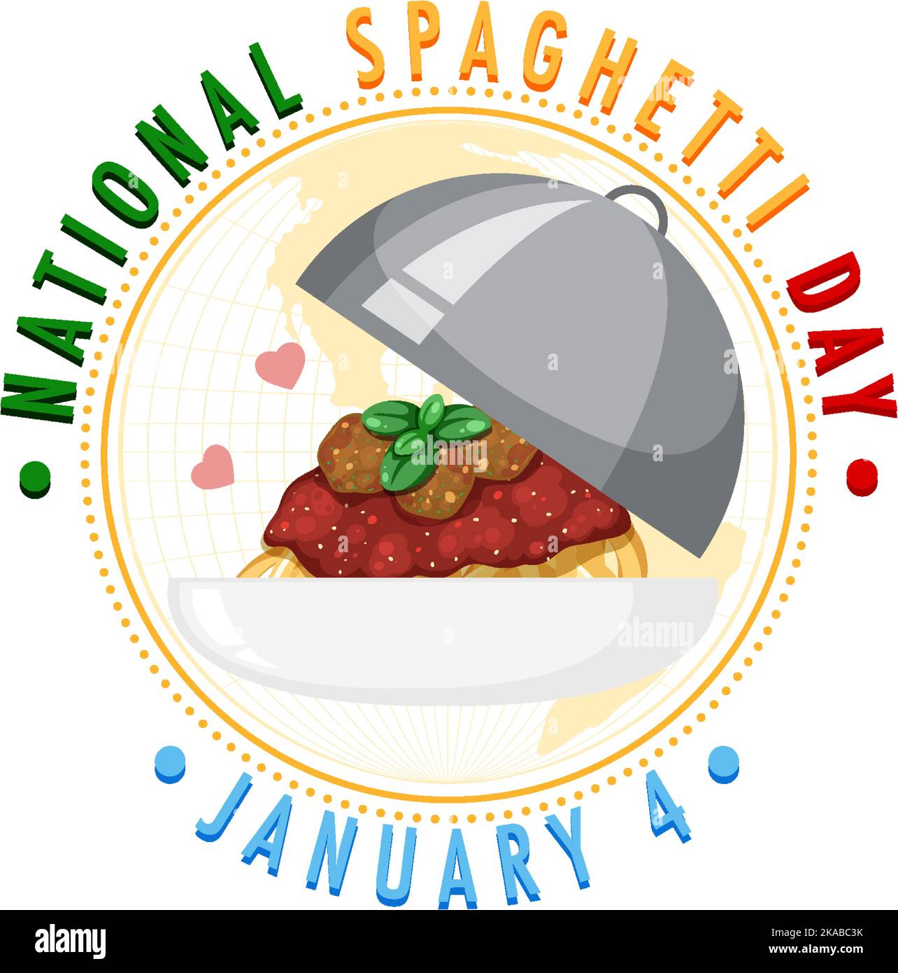 National Spaghetti Day Banner Design illustration Stock Vector Image ...