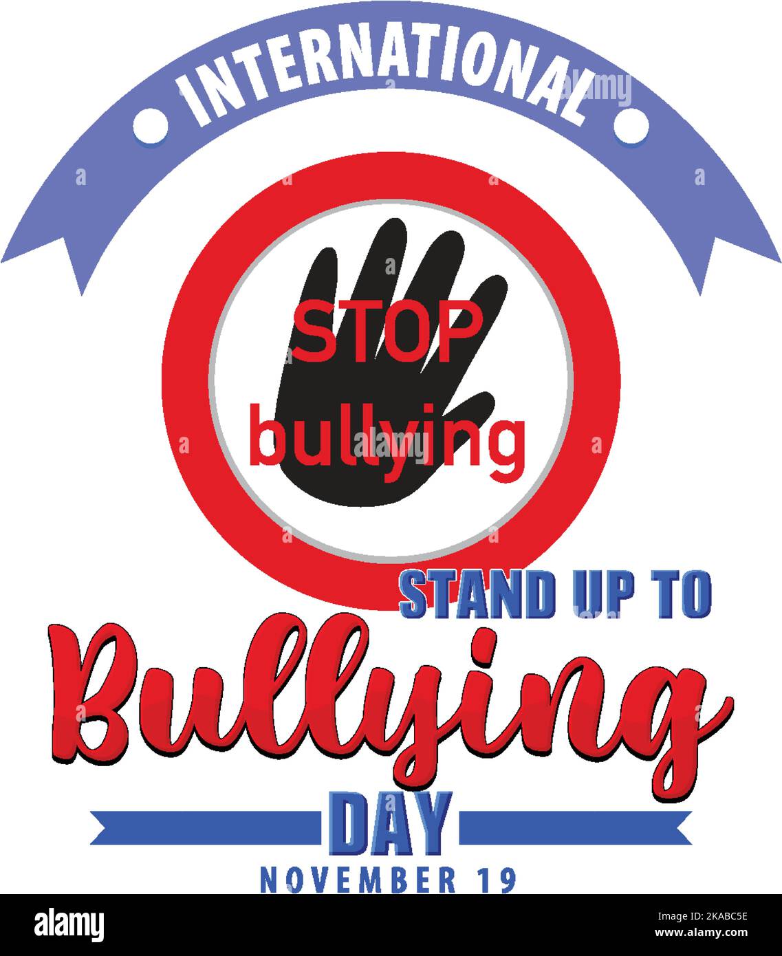 International stand up to bullying day poster design illustration Stock ...