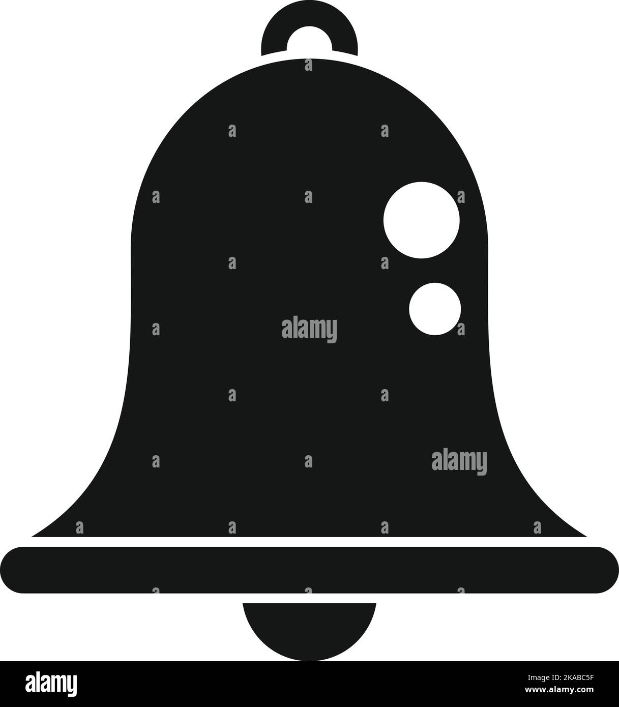 Bell notification icon simple vector. Work project. Task control Stock ...