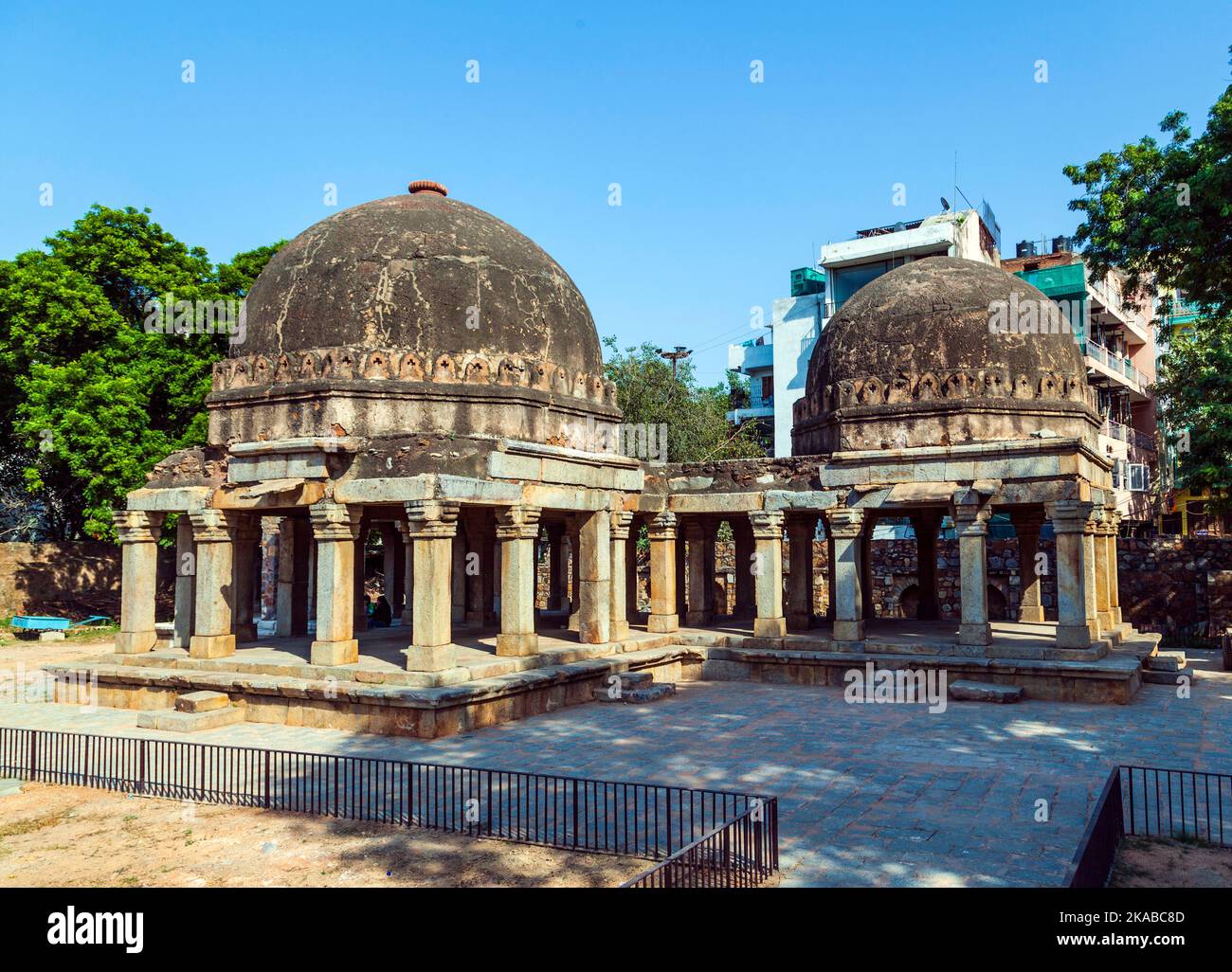 three domed building in Hauz Khas, Delhi Stock Photo - Alamy