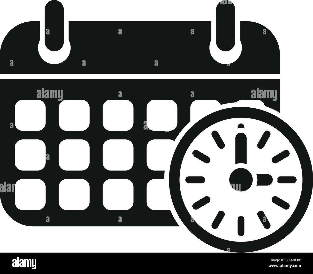 Calendar time icon simple vector. Work control. Task team Stock Vector ...