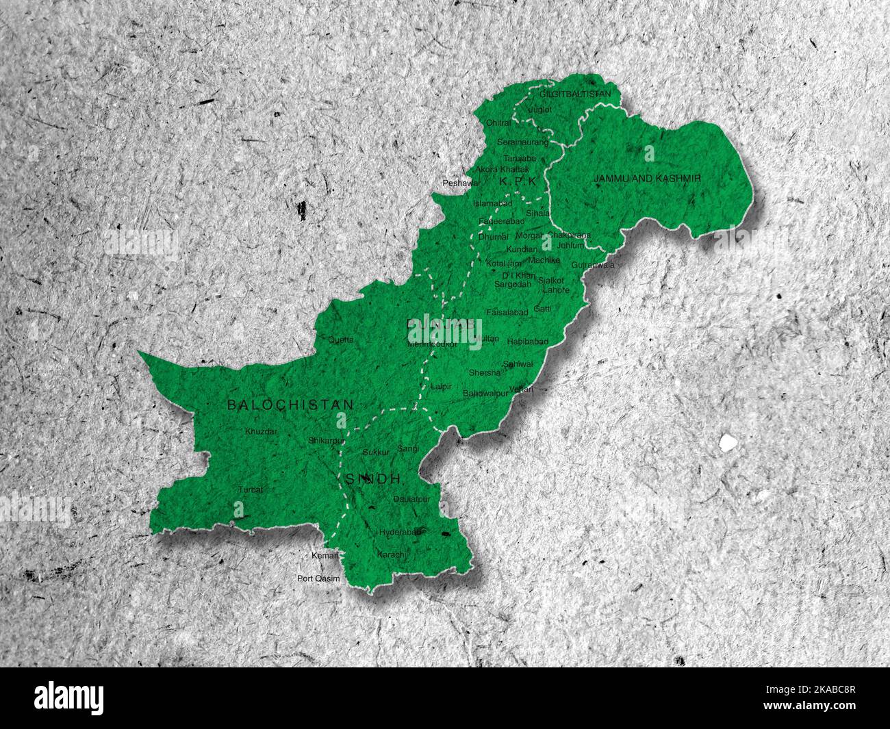 India pakistan border map hi-res stock photography and images - Alamy