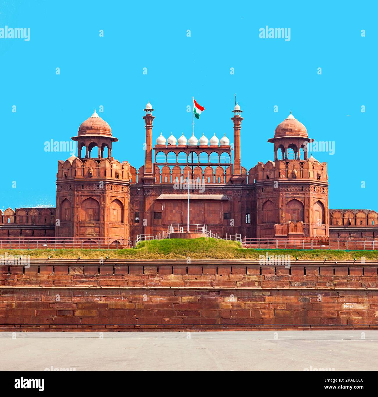 Architectural detail of Lal Qila - Red Fort in Delhi, India Stock Photo ...