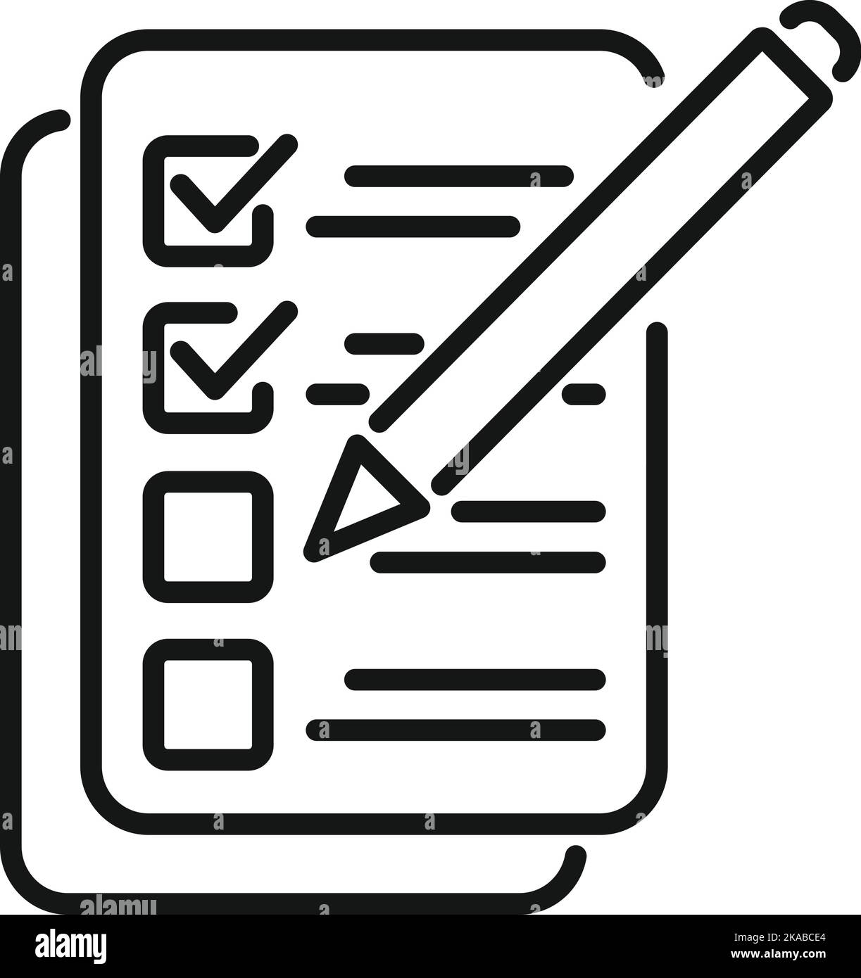 Write task icon outline Cut Out Stock Images & Pictures - Alamy