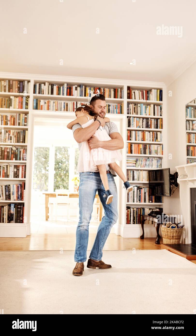 Youll always be Daddys little princess. a father hugging his little ...