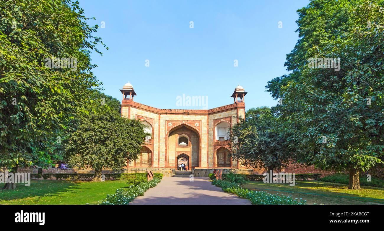 gate to Humayun's Tomb in Delhi, India Stock Photo - Alamy