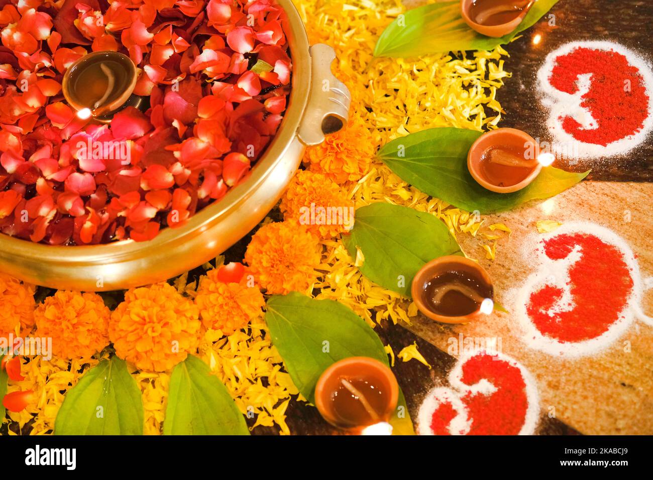 Happy Diwali, Clay Diya lamps lit during Diwali, Hindu festival of ...
