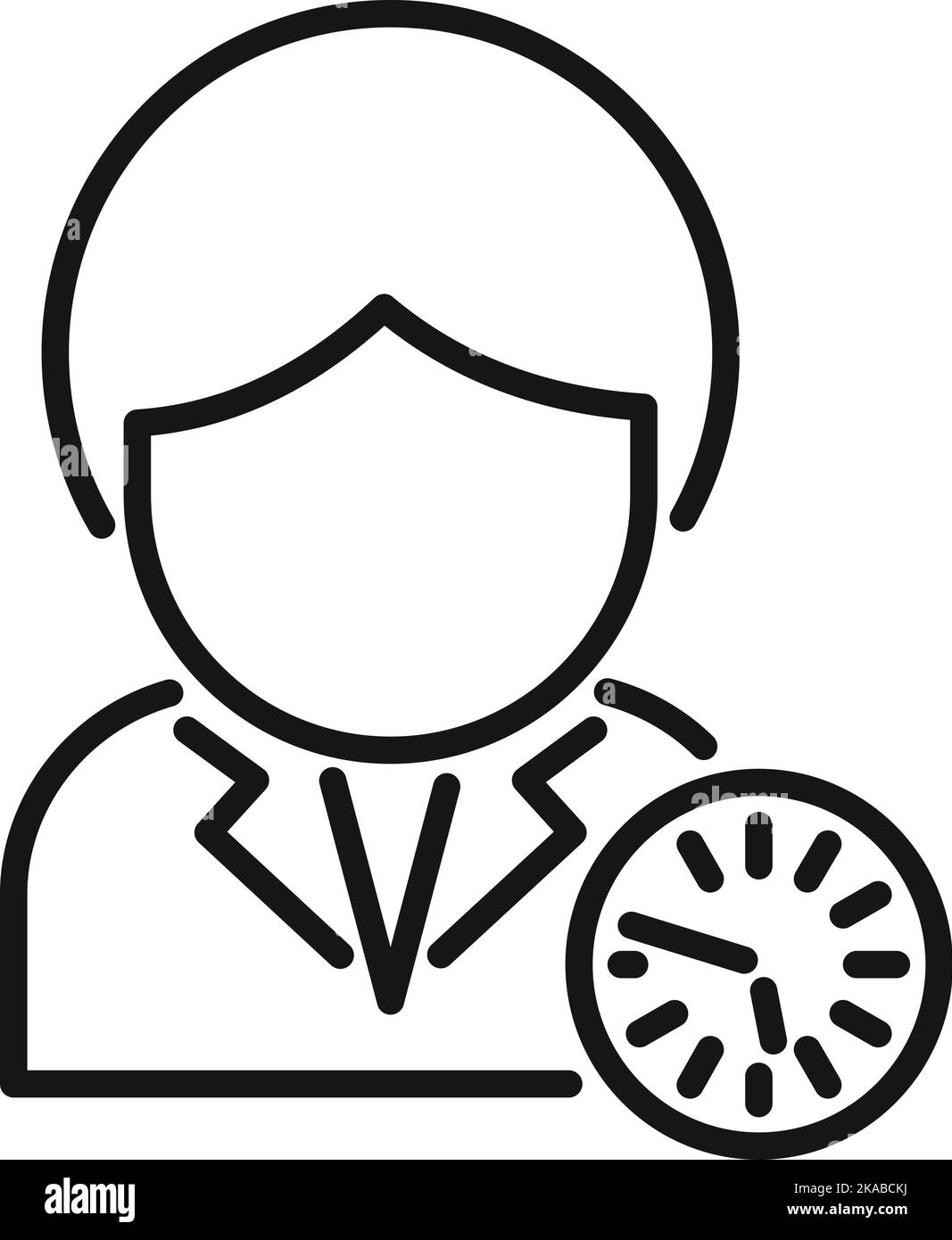 Manager Time Work Icon Outline Vector Project Control Task School Stock Vector Image And Art Alamy