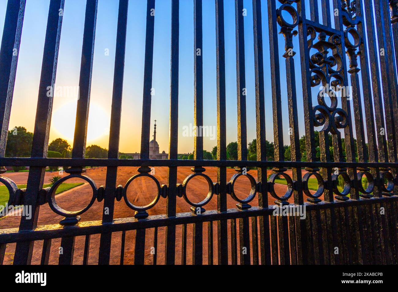 gate at indian parliament in Delhi Stock Photo - Alamy