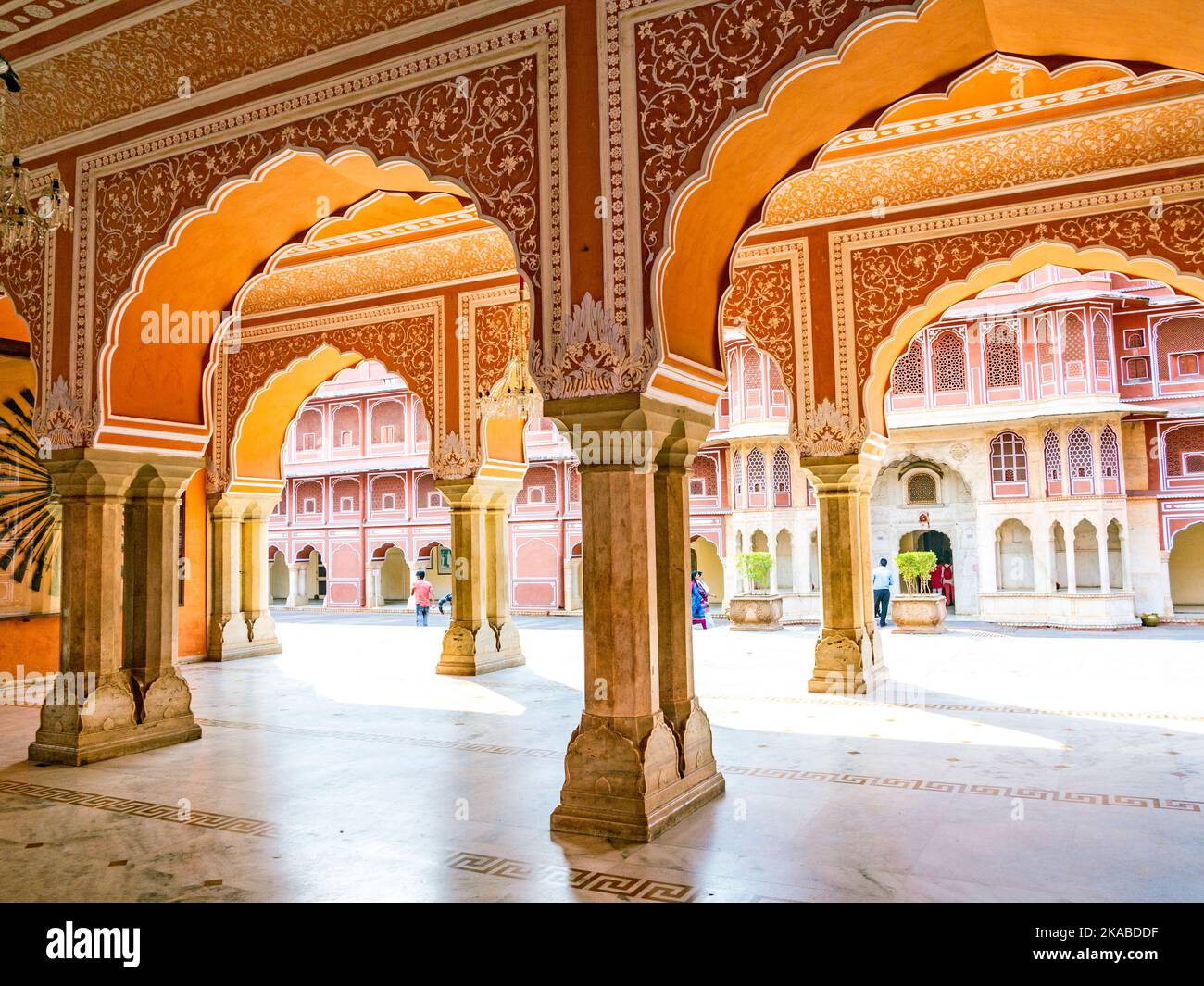 Chandra Mahal in City Palace, Jaipur, India. It was the seat of the ...