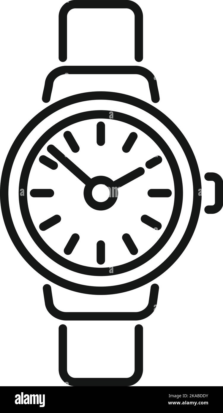 Watch icon outline vector. Work project. Task school Stock Vector Image ...