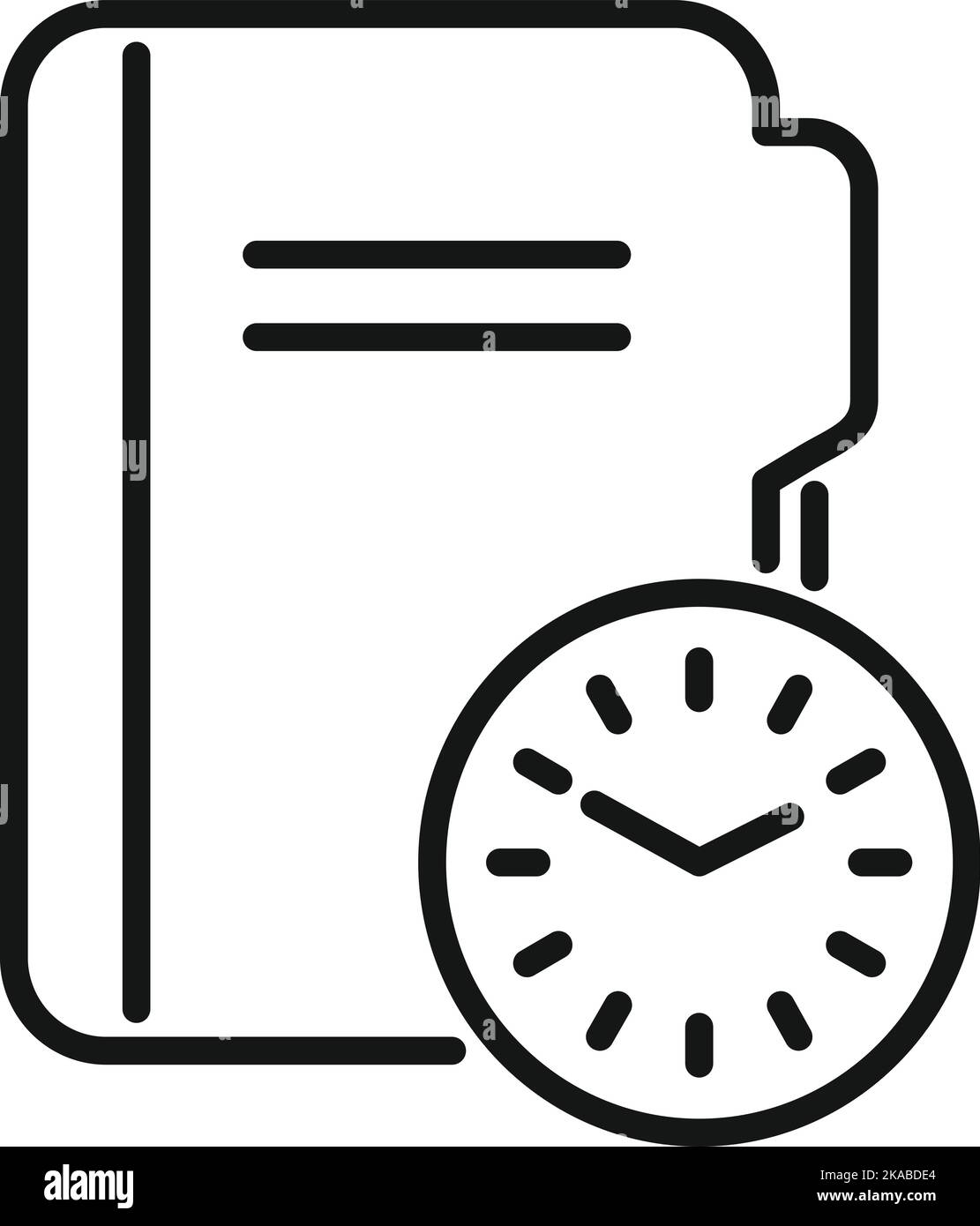 Folder task icon outline vector. Work project. Control schedule Stock ...