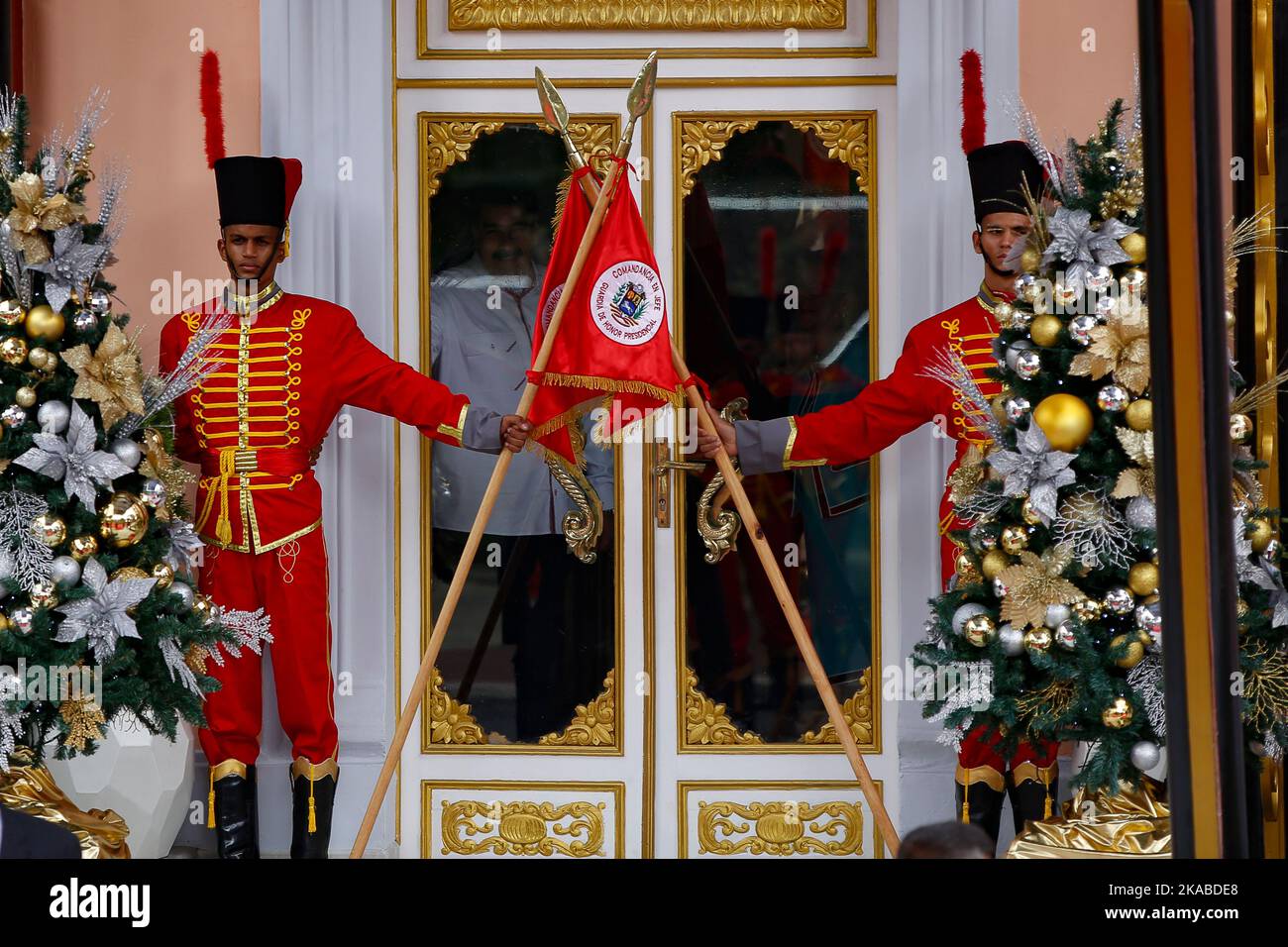 Caracas, Venezuela. 02nd Nov, 2022. Soldiers in guard uniforms stand in ...
