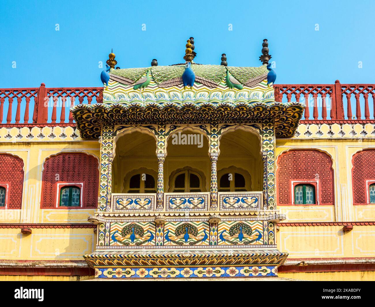 Chandra Mahal in City Palace, Jaipur, India. It was the seat of the ...