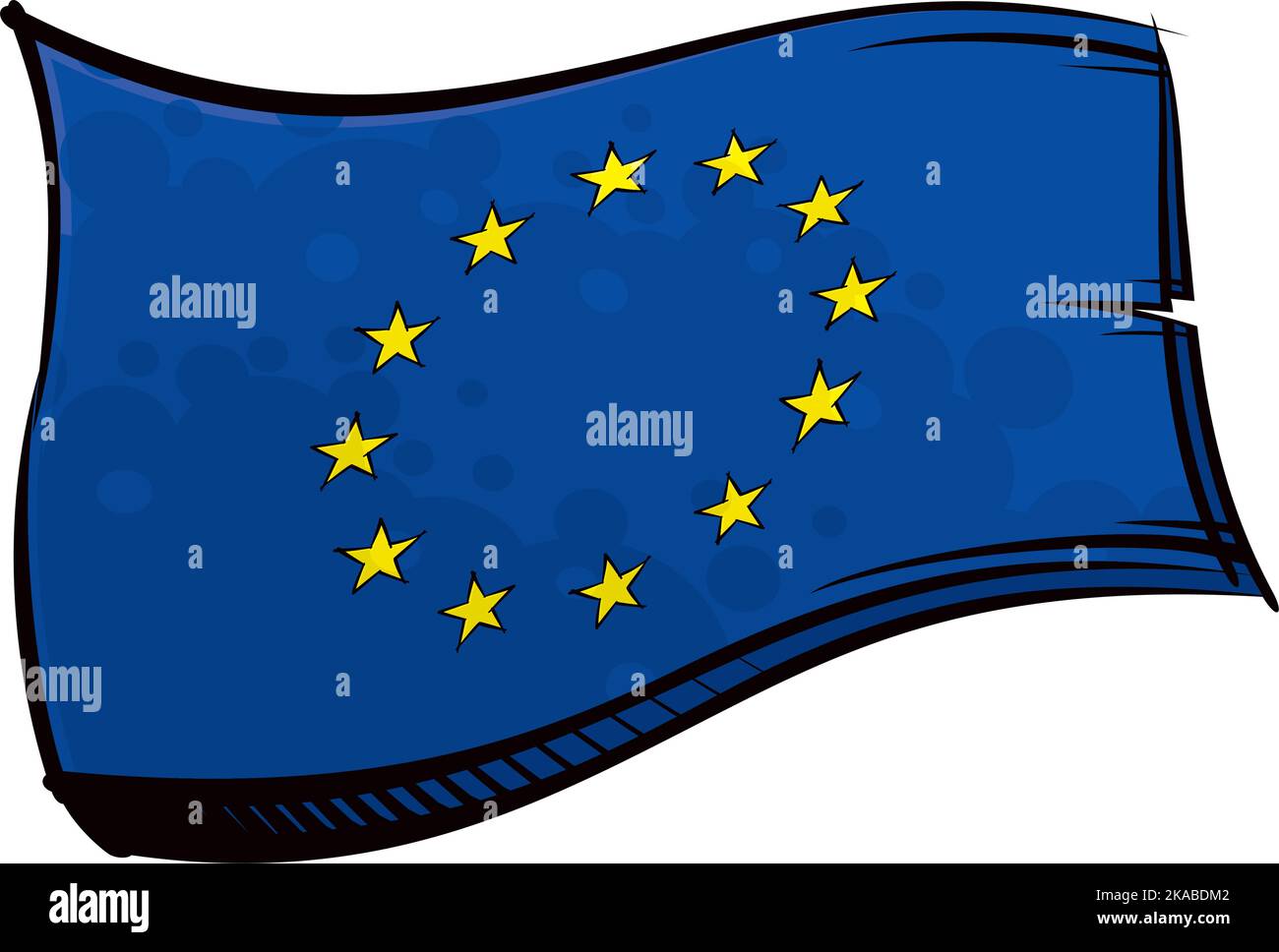 Ue flag waving Stock Vector Images - Alamy