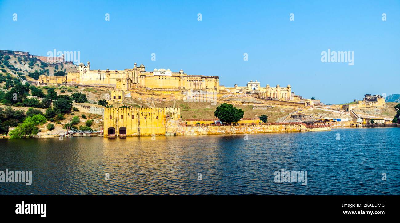 Famous Rajasthan landmark - Amer -Amber - fort, Rajasthan, India Stock ...