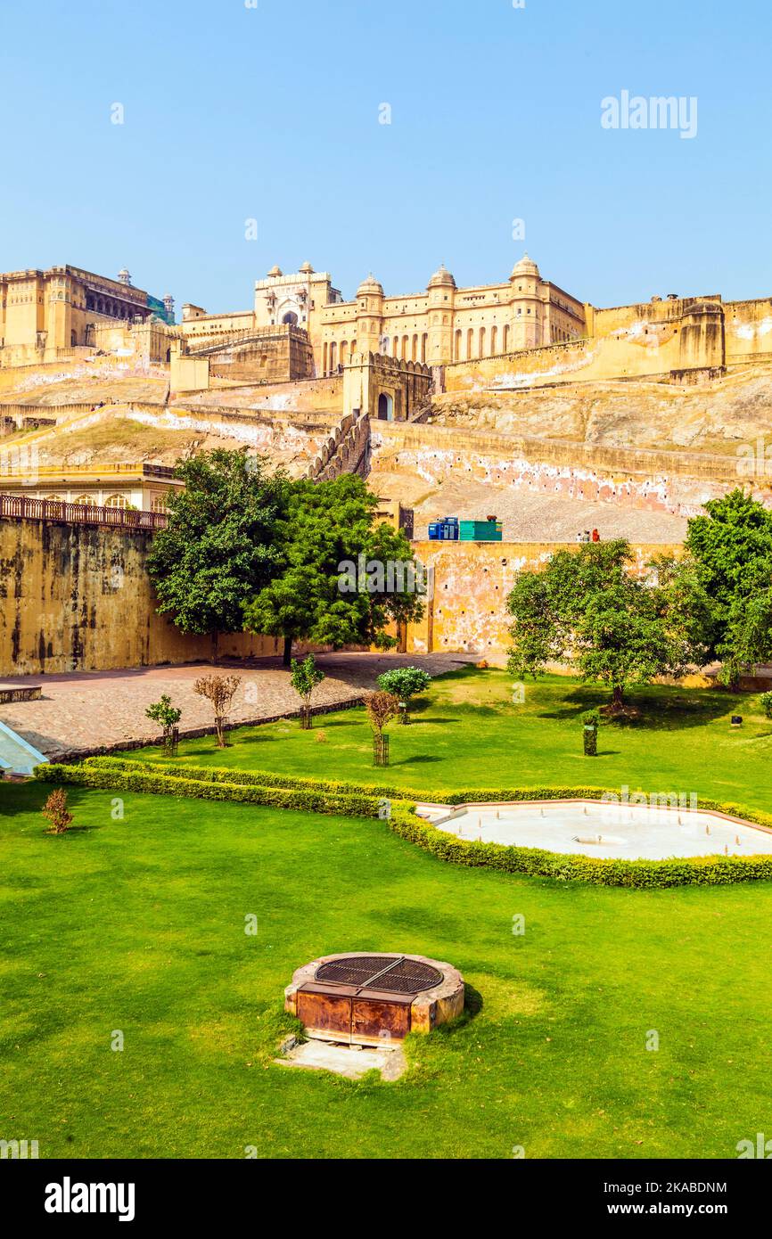 Famous Rajasthan landmark Amber Fort - Amer Fort, Rajasthan, India ...