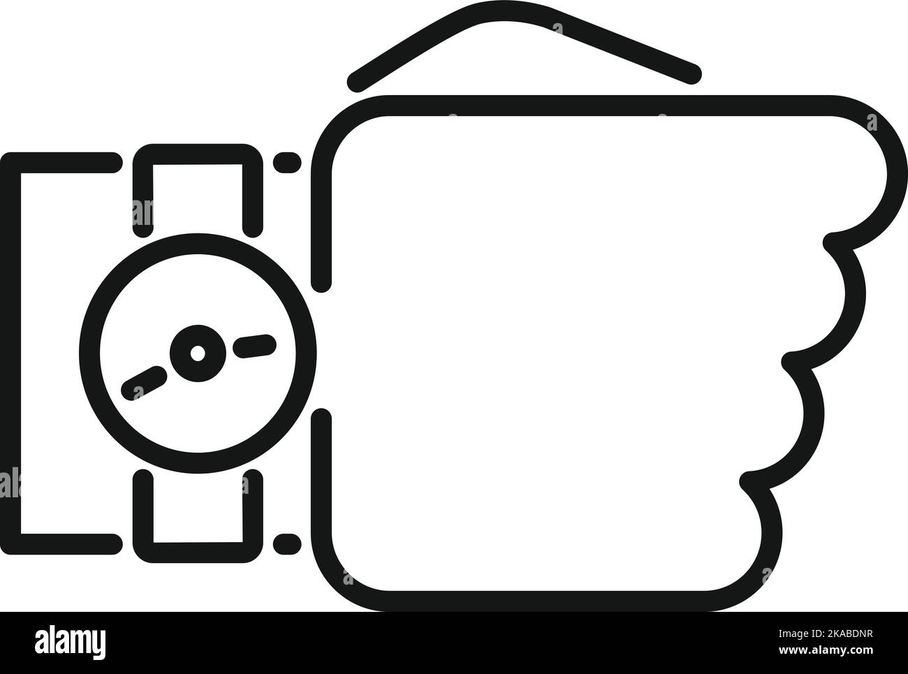 Wristwatch icon outline vector. Work project. Task control Stock Vector ...