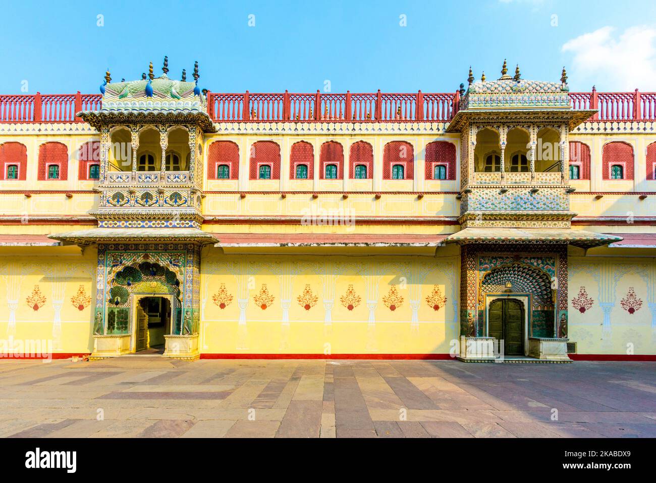 Chandra Mahal in City Palace, Jaipur, India. It was the seat of the ...