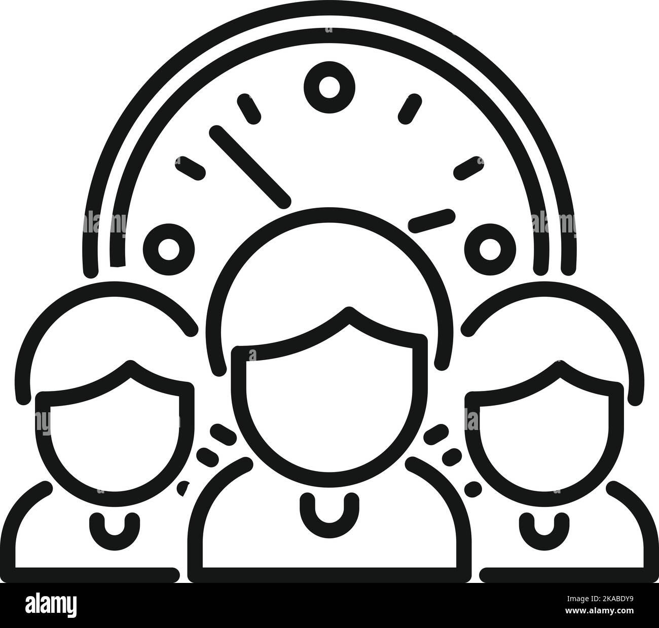 People time management icon outline vector. Business project. Work ...