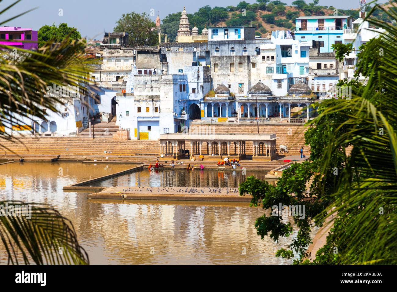 View of the City of Pushkar with famous Ghats on October 20,2012 in ...