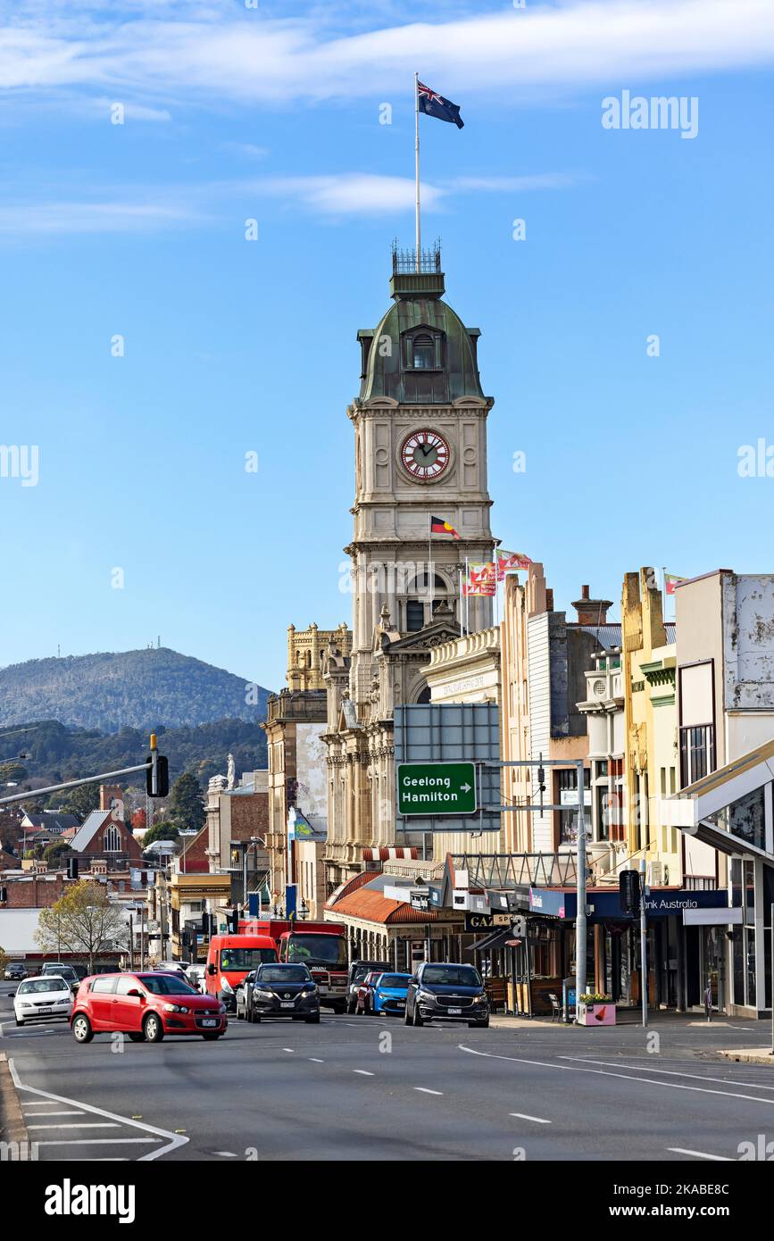 Ballarat Australia / Looking down Ballarats central main street, Sturt ...