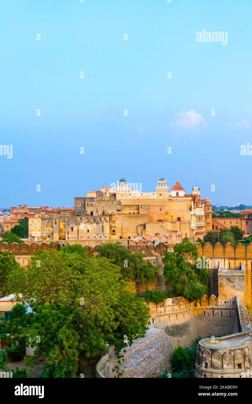 Imposing palace of the Maharajah of Bikaner inside Junagarh Fort ...