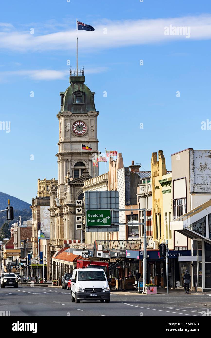 Ballarat Australia / Looking down Ballarats central main street, Sturt ...