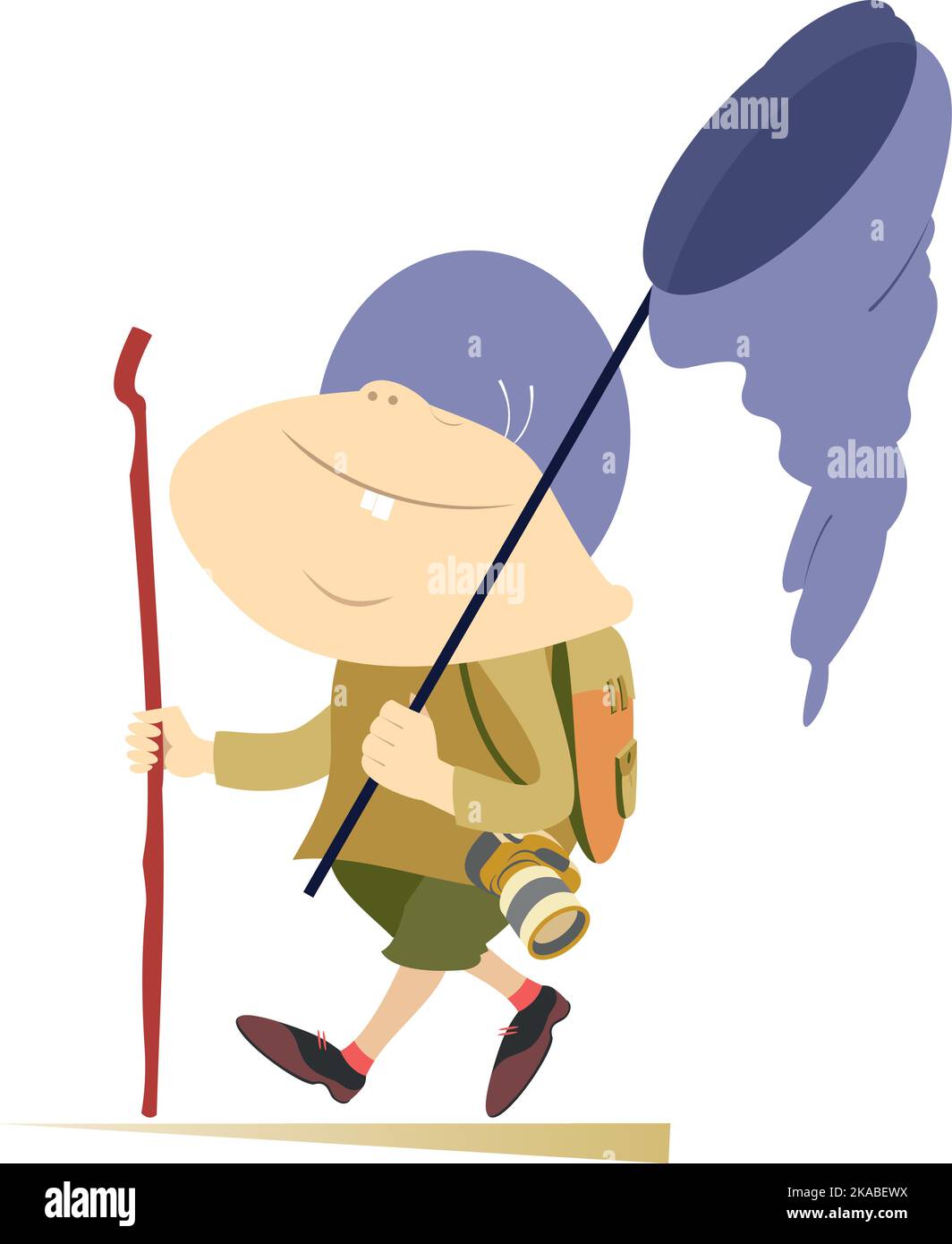 Naturalist hiking Stock Vector Images - Alamy