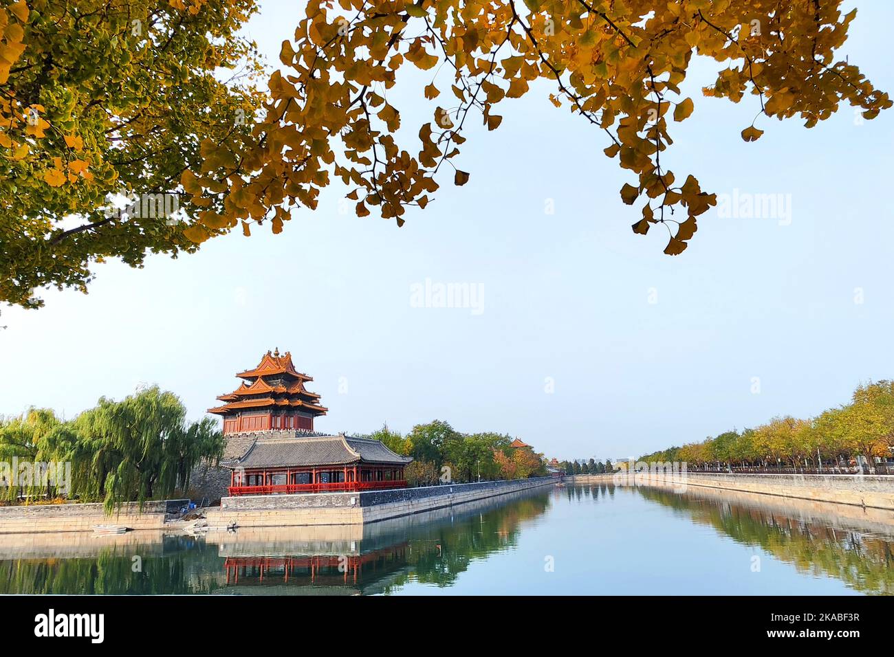 BEIJING, CHINA - NOVEMBER 2, 2022 - The turrets of the Palace Museum in ...