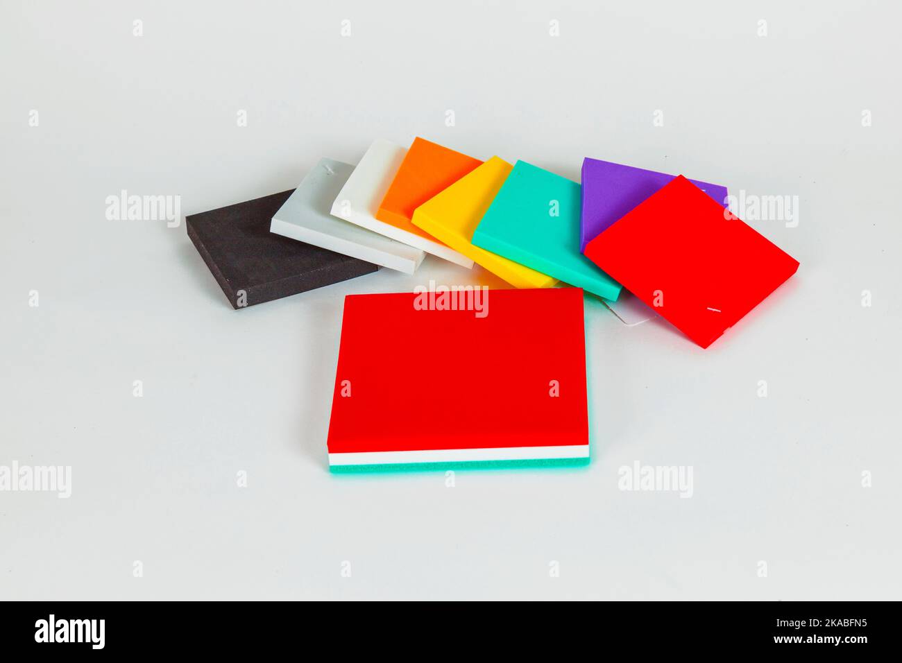 polystyrene forms in different colors and sizes Stock Photo - Alamy