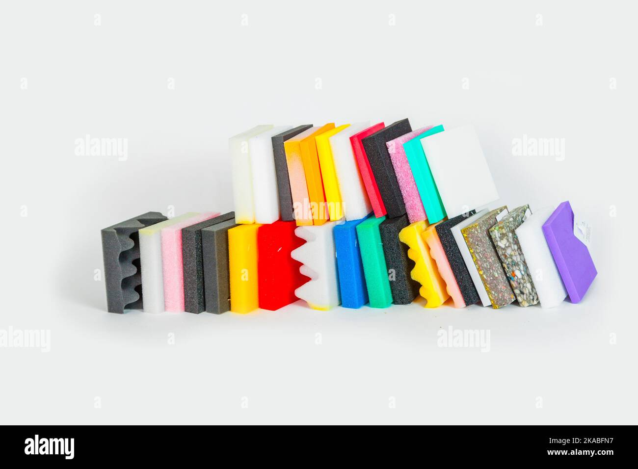 polystyrene forms in different colors and sizes Stock Photo - Alamy