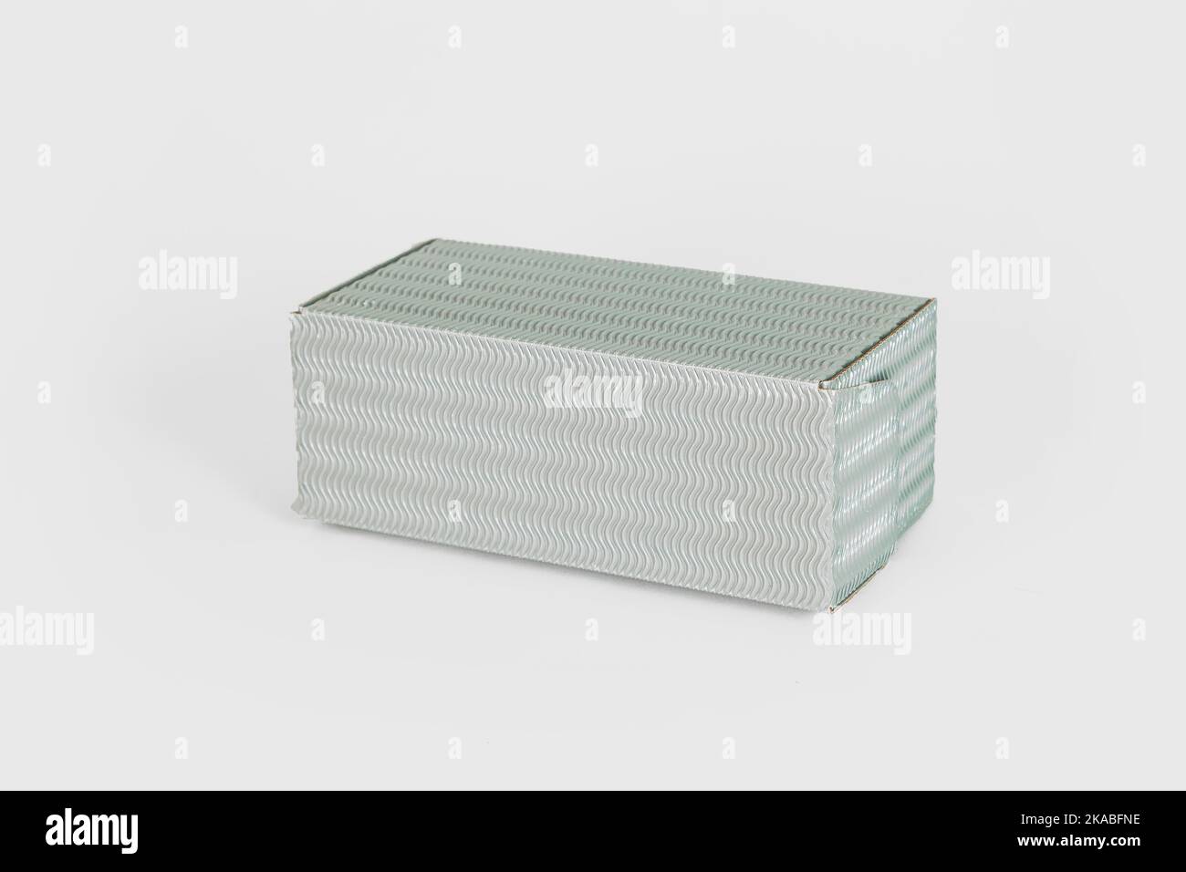 empty box with silver surface isolated on white Stock Photo - Alamy