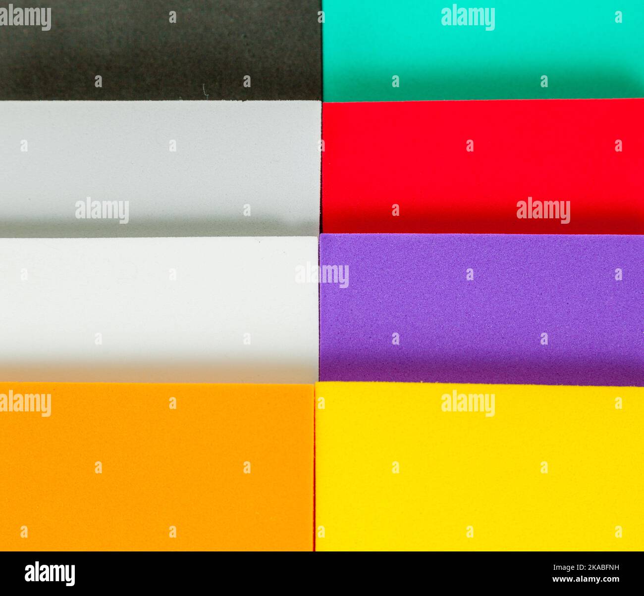 polystyrene forms in different colors and sizes Stock Photo - Alamy