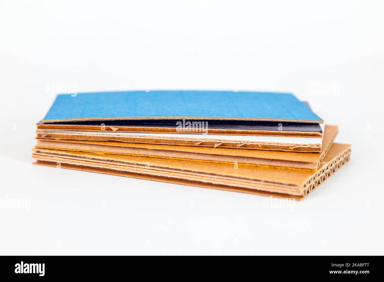 cardboard samples in different thickness and color Stock Photo - Alamy