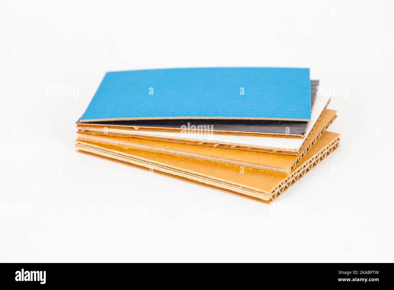 cardboard samples in different thickness and color Stock Photo - Alamy